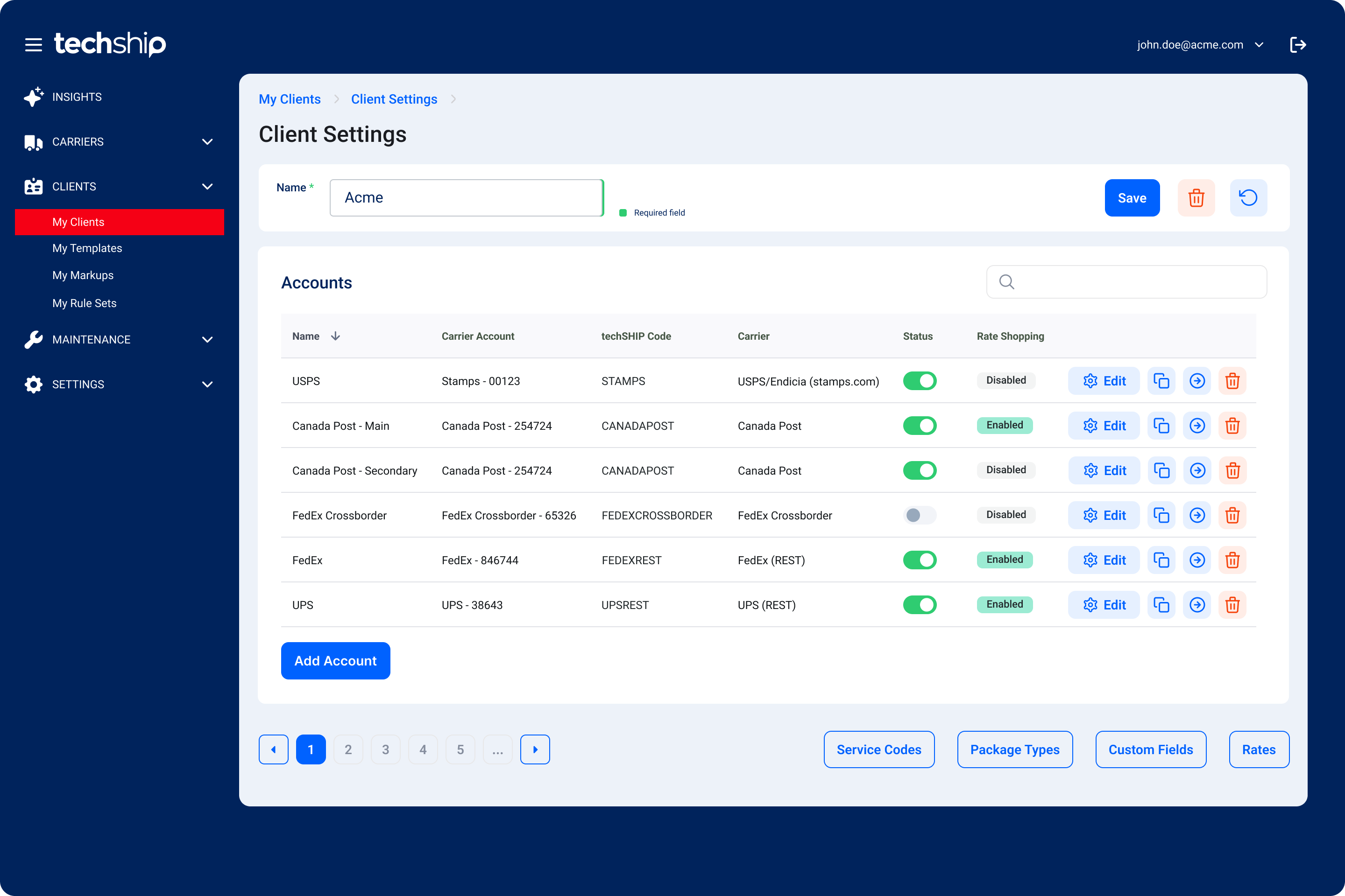 techSHIP for 3PLs — Techdinamics